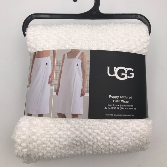 UGG | Bath | Ugg White Poppy Textured Cotton Body Bath Wrap One Size ...